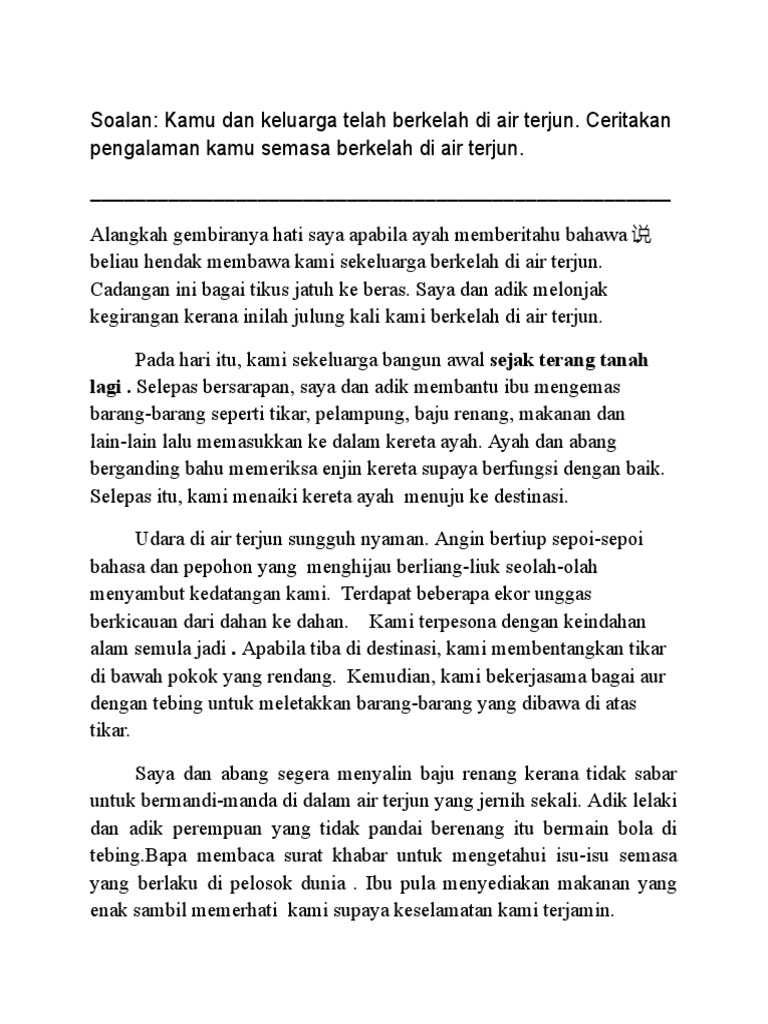 Berkelah Di Air Trejun (BahagianD) | PDF
