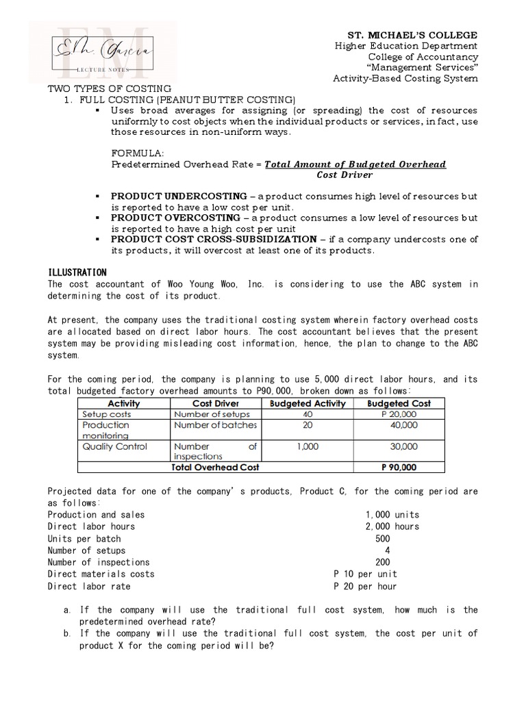 Module 3 - Activity Based Costing | PDF | Wafer (Electronics) | Cost