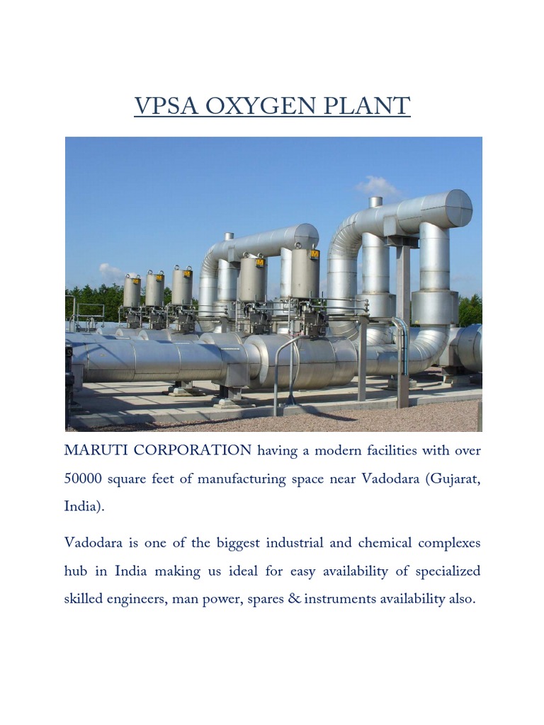 VPSA Oxygen Plant | PDF | Industrial Processes | Environmental Technology