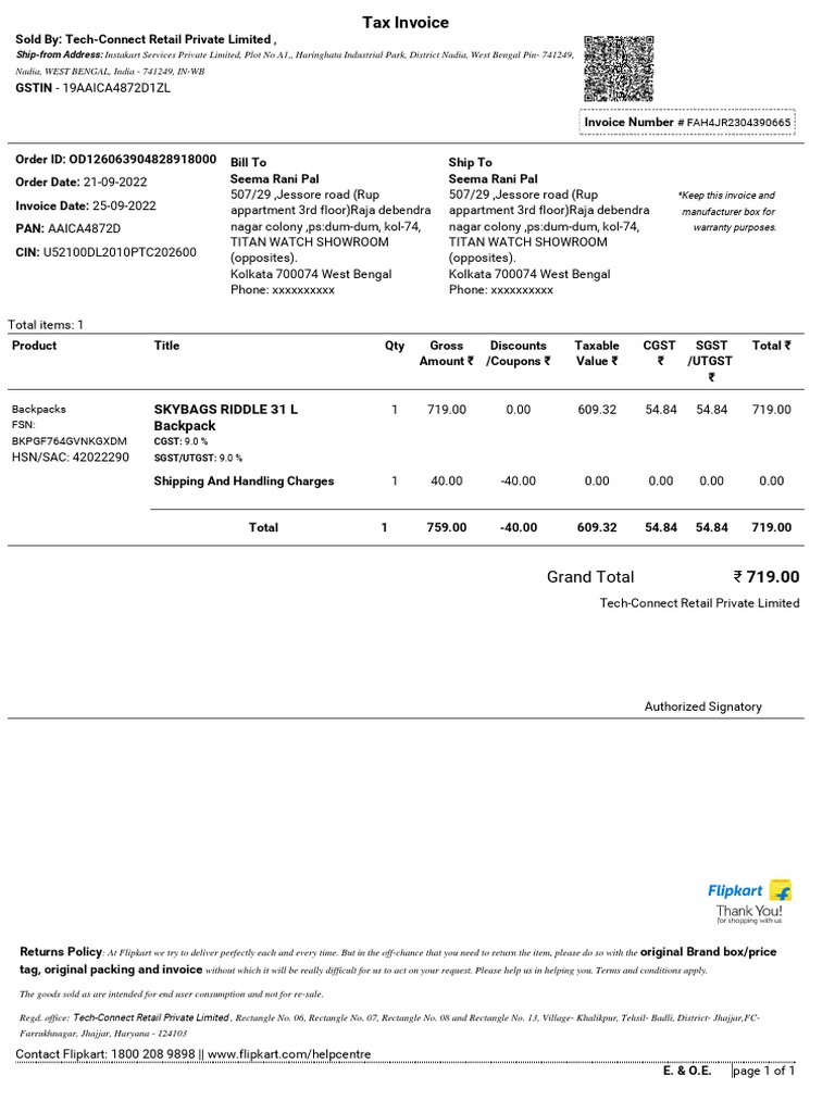 Invoice for Seema Rani Pal | PDF | Government Finances | Payments