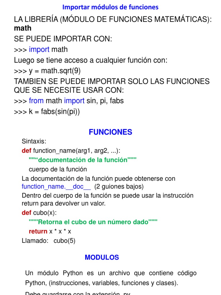 9 4python Funciones | PDF | Python (lenguaje de programación) | Gestión de tecnología de la ...