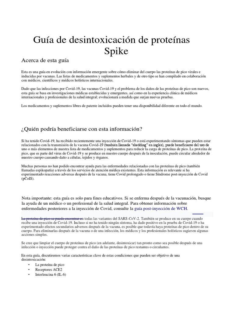 Guía Detox Spike | PDF | Interleucina 6 | Virus