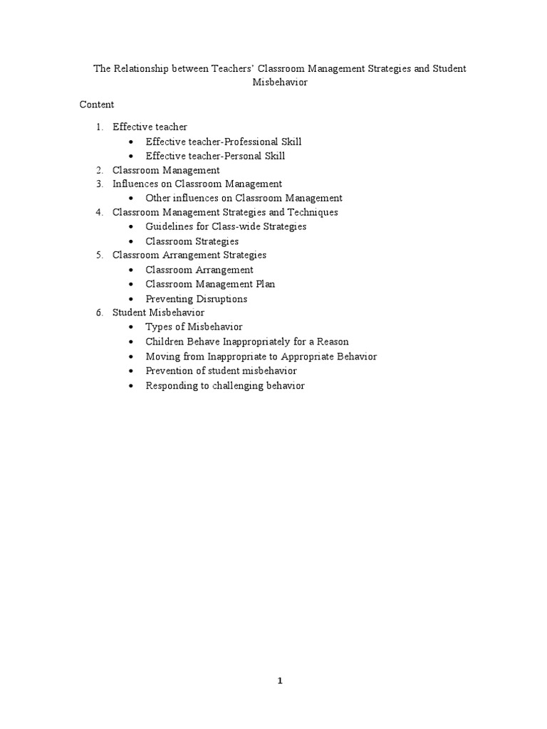 Classroom Management | PDF | Classroom Management | Teachers