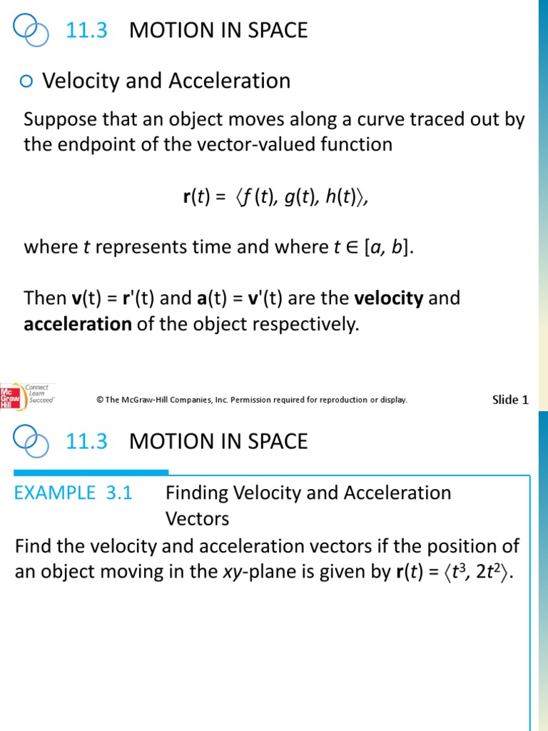 Motion in Space Velocity and Acceleration | PDF | Torque | Rotation Around A Fixed Axis