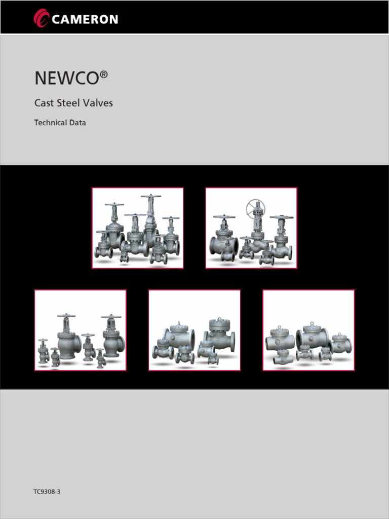 Newco Cast Steel Valves Tech Data | PDF | Valve | Screw