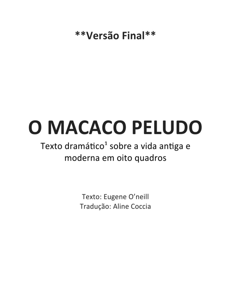 O Macaco Peludo - Versão Final | PDF | Céu | Diabo