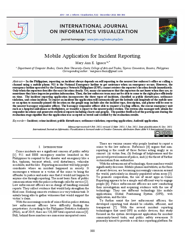 Mobile Application | PDF | Use Case | Police