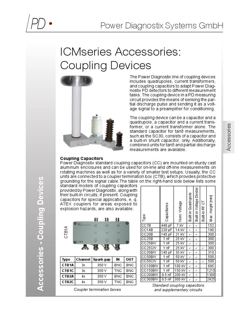 PD Accessories - Coupling Devices Guide | PDF | Capacitor | Electricity