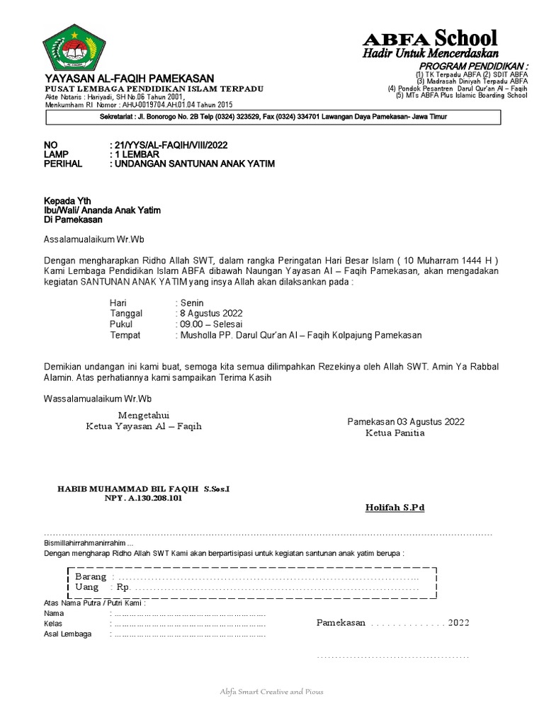 Draf SK Yayasan Al-Faqih TKIT | PDF