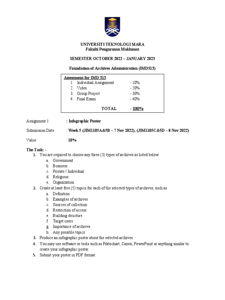 IMD313 - Assesment Oct22-Jan2023 | PDF | Computing | Communication