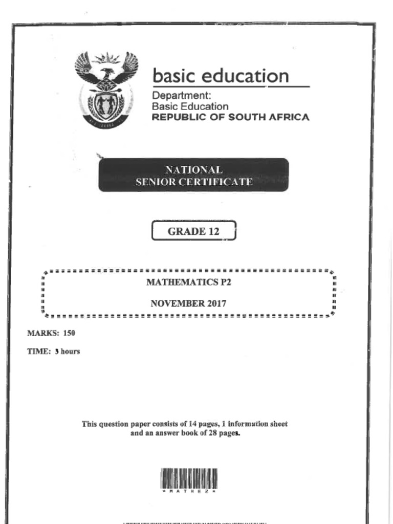 GR 12 2017 November Maths Paper 2 | PDF