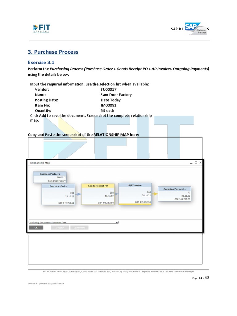Activity 11 - Exercise 3.1 - 3.5 (OBIAS) | PDF | Invoice | Service Industries