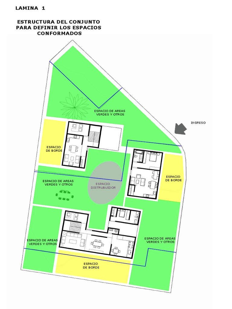 Lamina 1 Estructura Del Conjunto para Definir Los Espacios Conformados ...