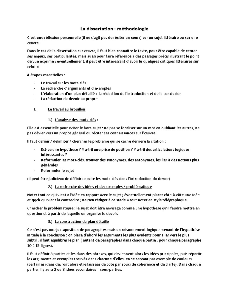 Méthodo Dissert | PDF