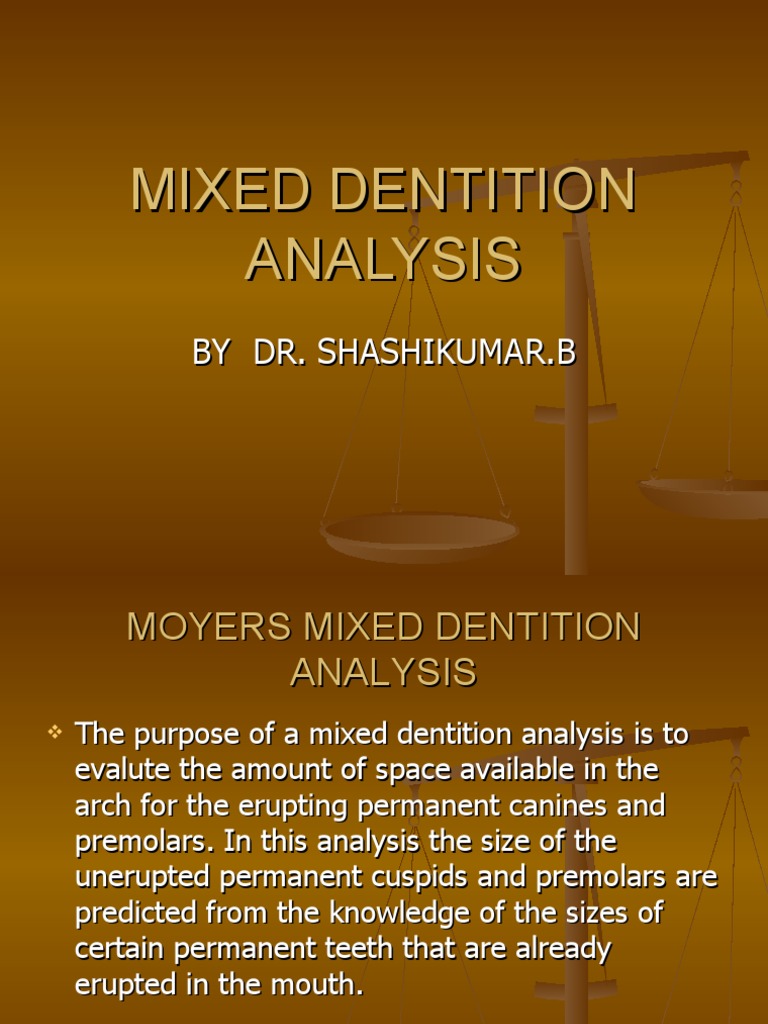 Mixed Dentition Analysis | PDF | Dentistry Branches | Dental Anatomy