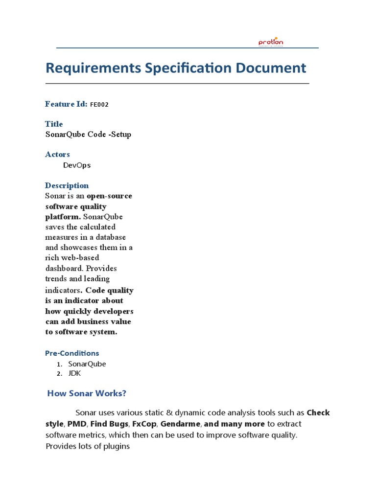 SOnar Requirement Document | PDF