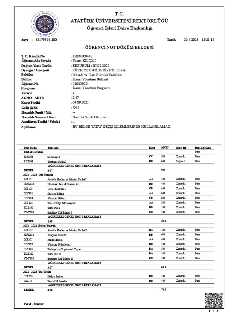 RPT Ogr Ara Transkript | PDF