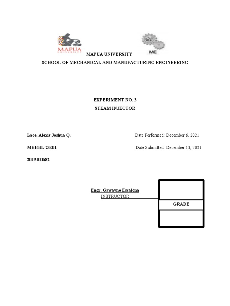 Experiment 3 | PDF | Mechanical Engineering | Physical Sciences