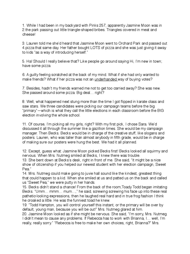 Class President Campaign Chaos | PDF | Social Science | Mystery ...