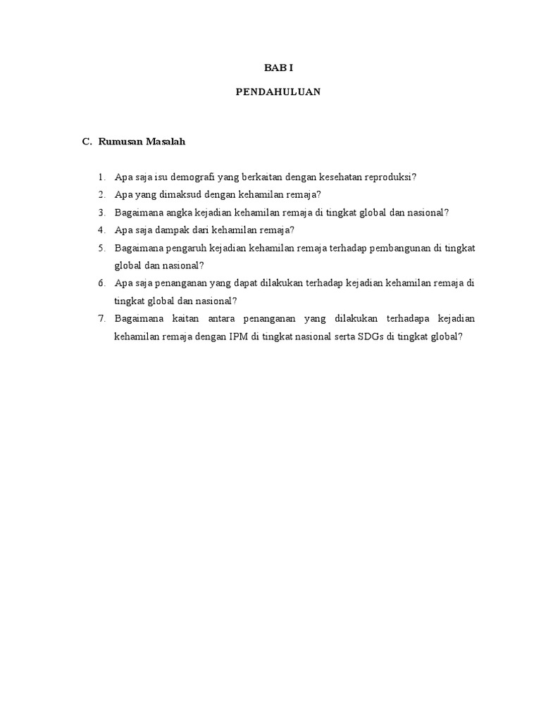 Definisi dan data kehamilan remaja | PDF