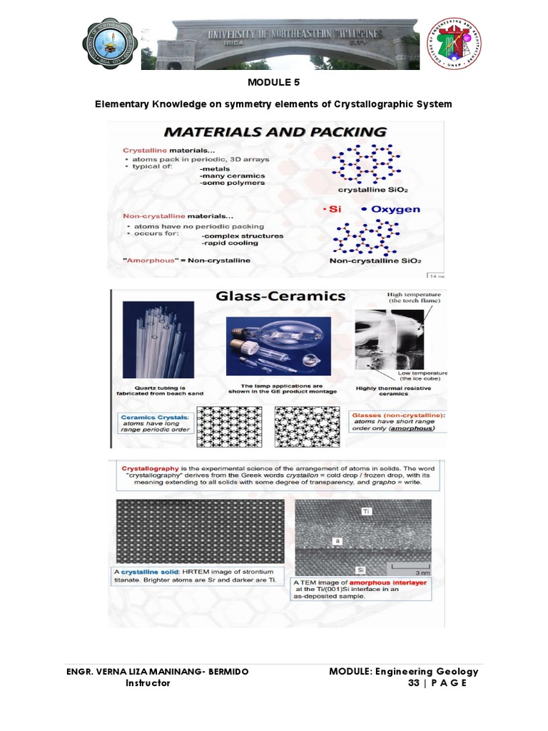 Crystallographic System Symmetry Elements | PDF