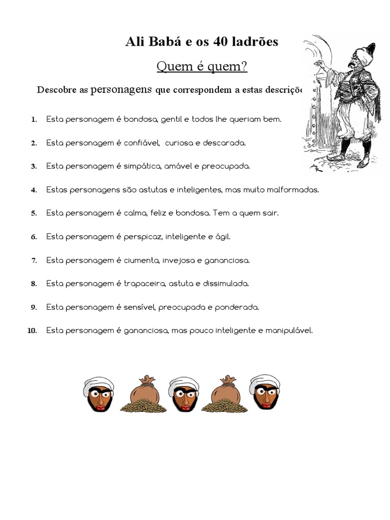 Quem é quem__Ali Babá e os 40 ladrões | PDF
