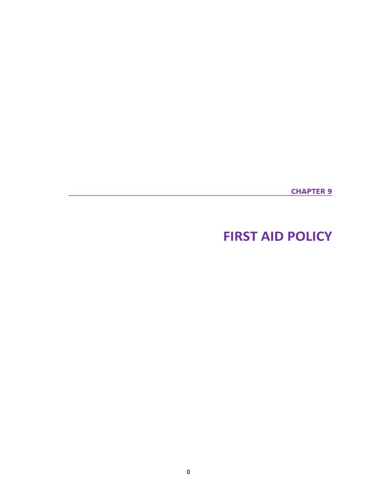 First Aid Policy | PDF
