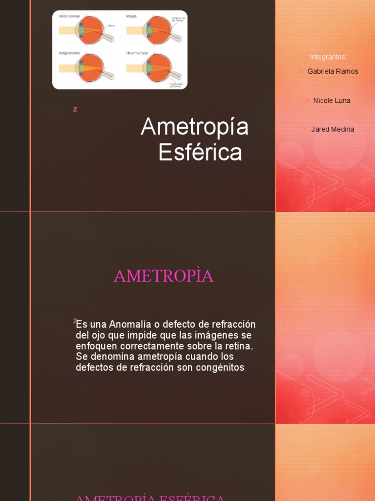 Ametropía Esférica | PDF | Ojo humano | Filosofía natural