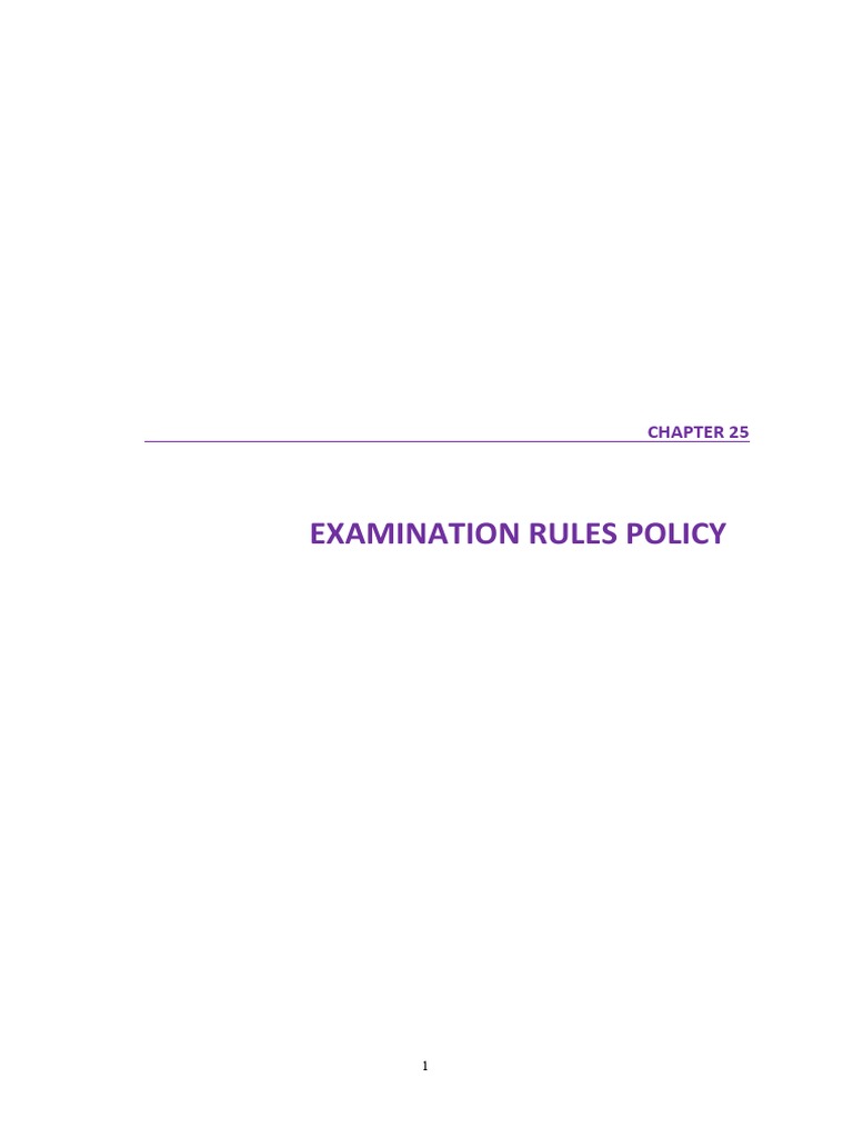 Examination Rules Policy | Download Free PDF | Identity Document ...