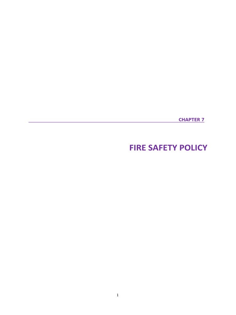 Fire Safety Policy | PDF | Fire Safety | Firefighting