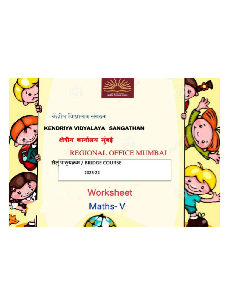 Maths - 5 Worksheet Bridge Course | PDF