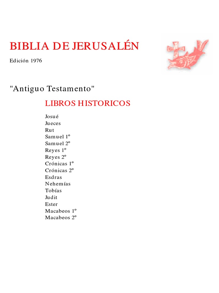 Biblia J 1976 2 - HISTÓRICOS | PDF | Joshua | Arca de la Alianza