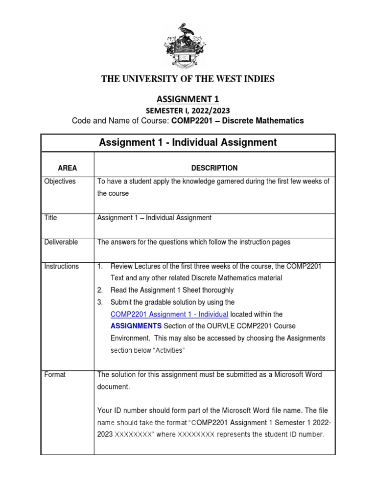 Discrete Math Assignment Guide | PDF | Teaching Methods & Materials