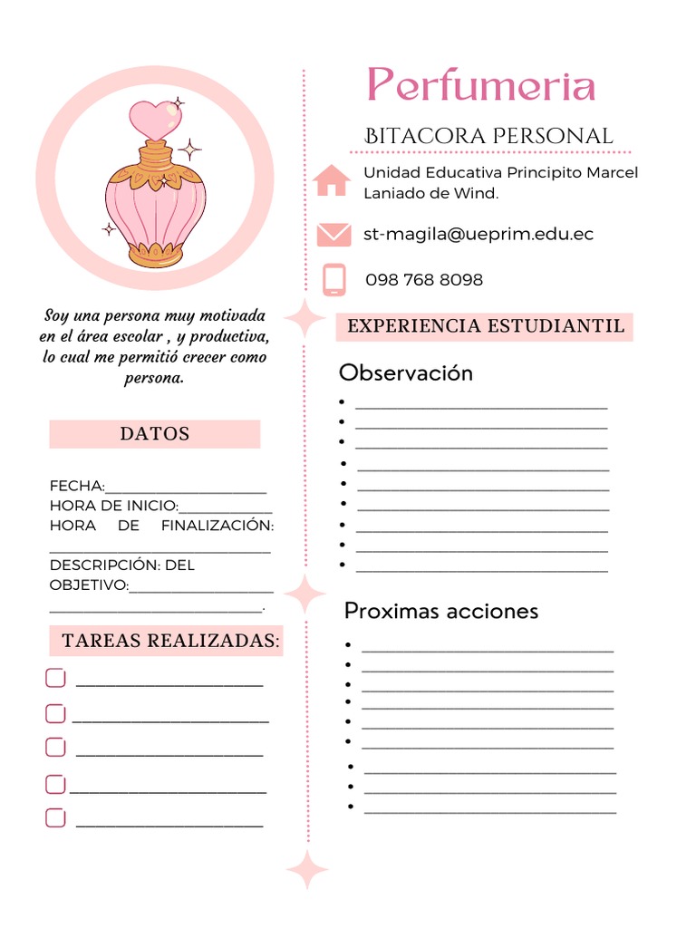 Bitácora de Proyectos Escolares | PDF | Negocios