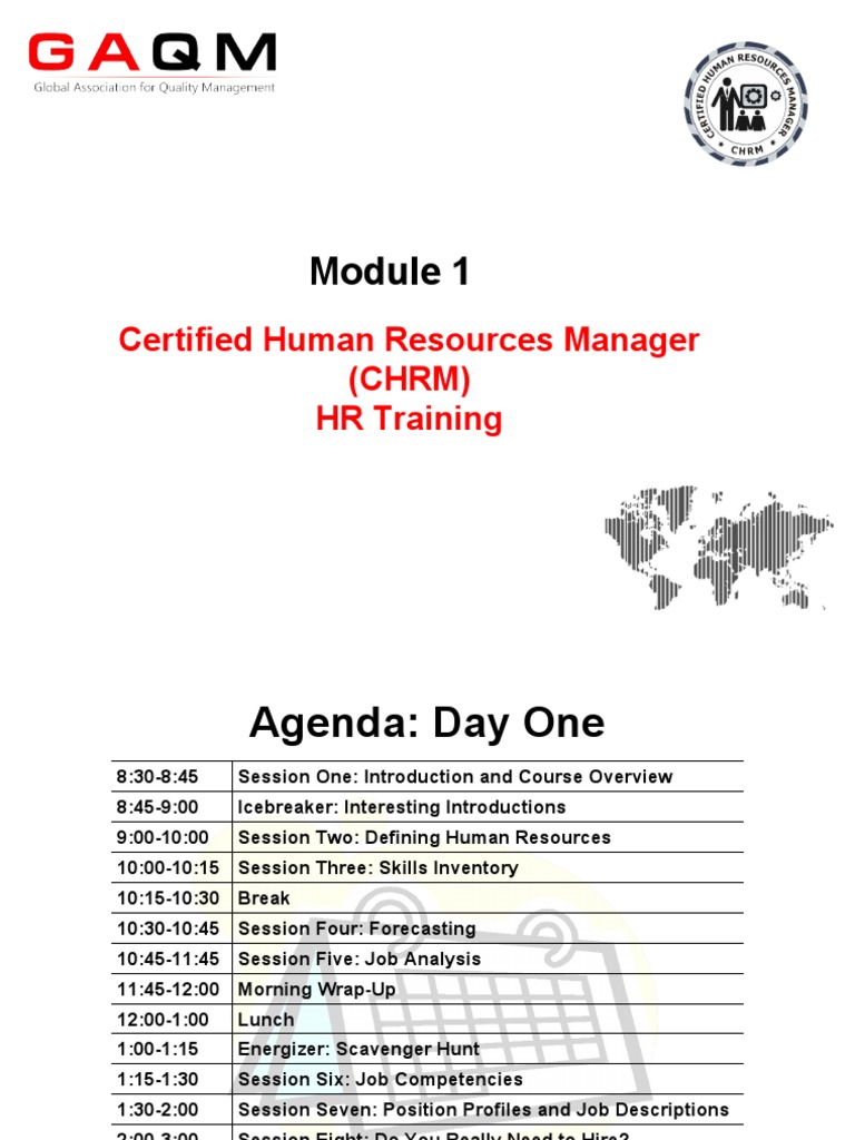 CHRM Module 1 - HR Training | PDF | Human Resources | Performance Appraisal