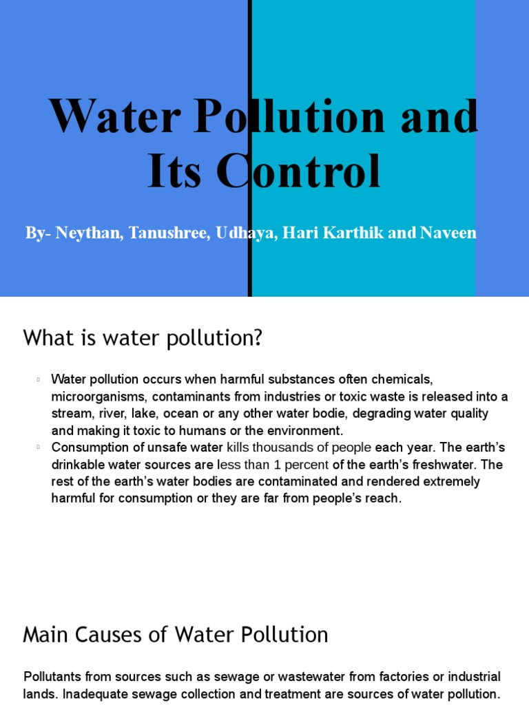Water Pollution: Causes & Control | PDF | Water Pollution | Water