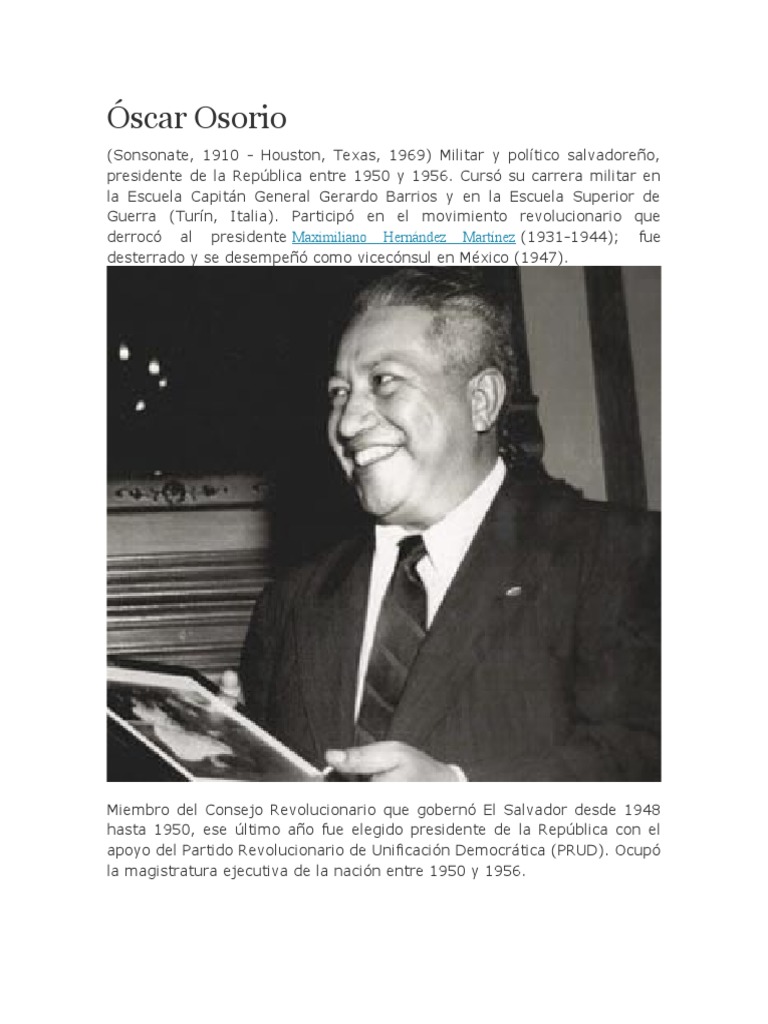 Óscar Osorio | PDF | Política | Historia