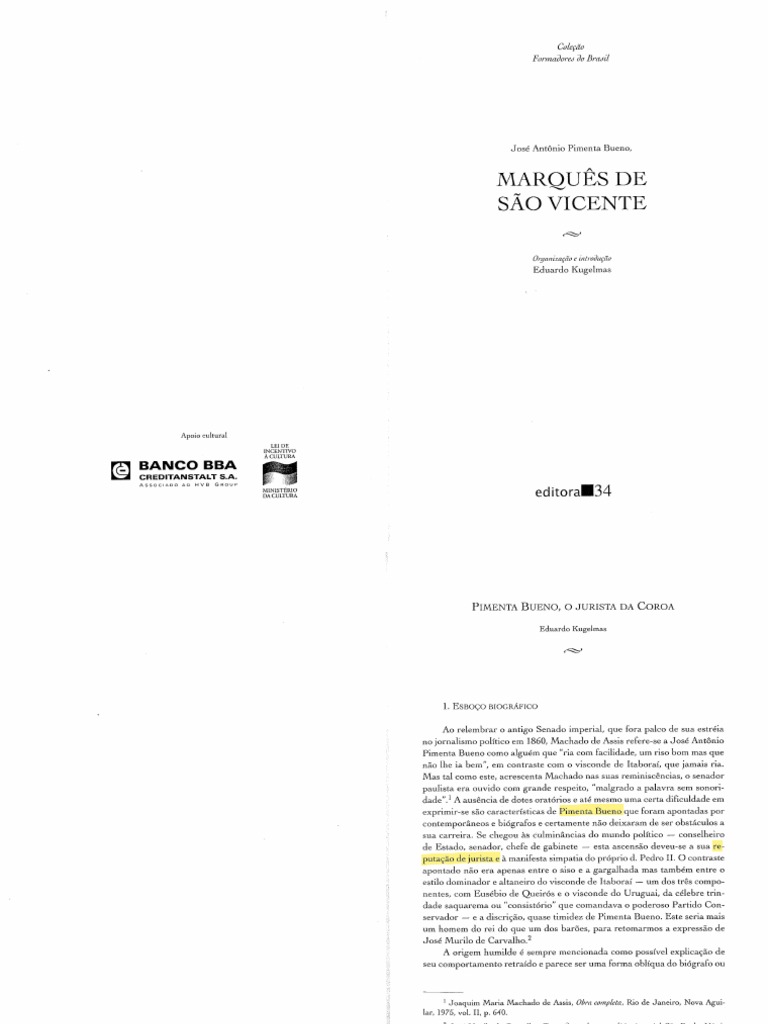 Pimenta Bueno - Introdução Kugelmas | PDF