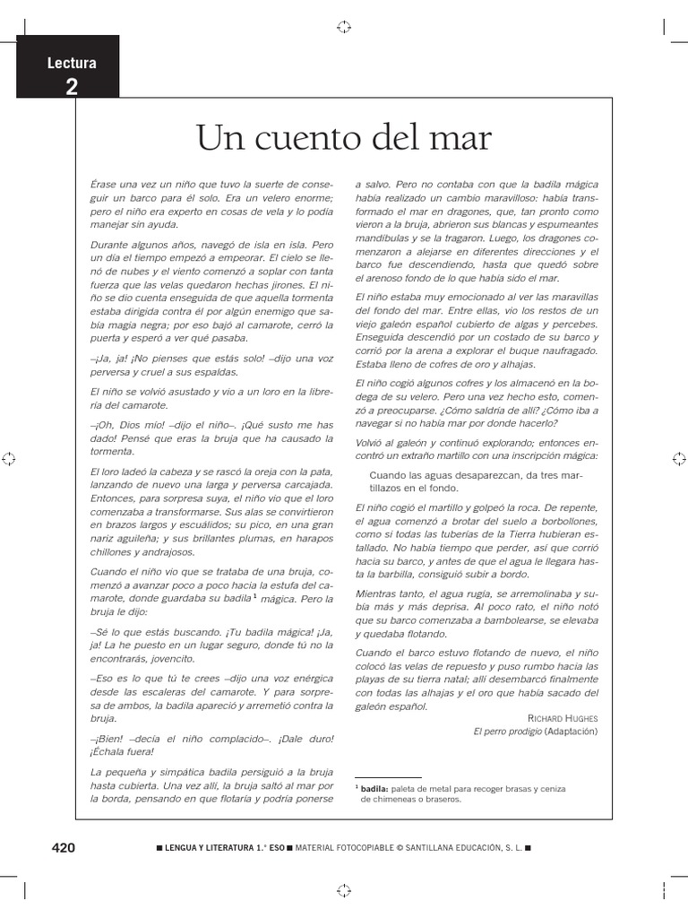 Cuento Realista Con Actividades | PDF | Buques | Transporte de agua