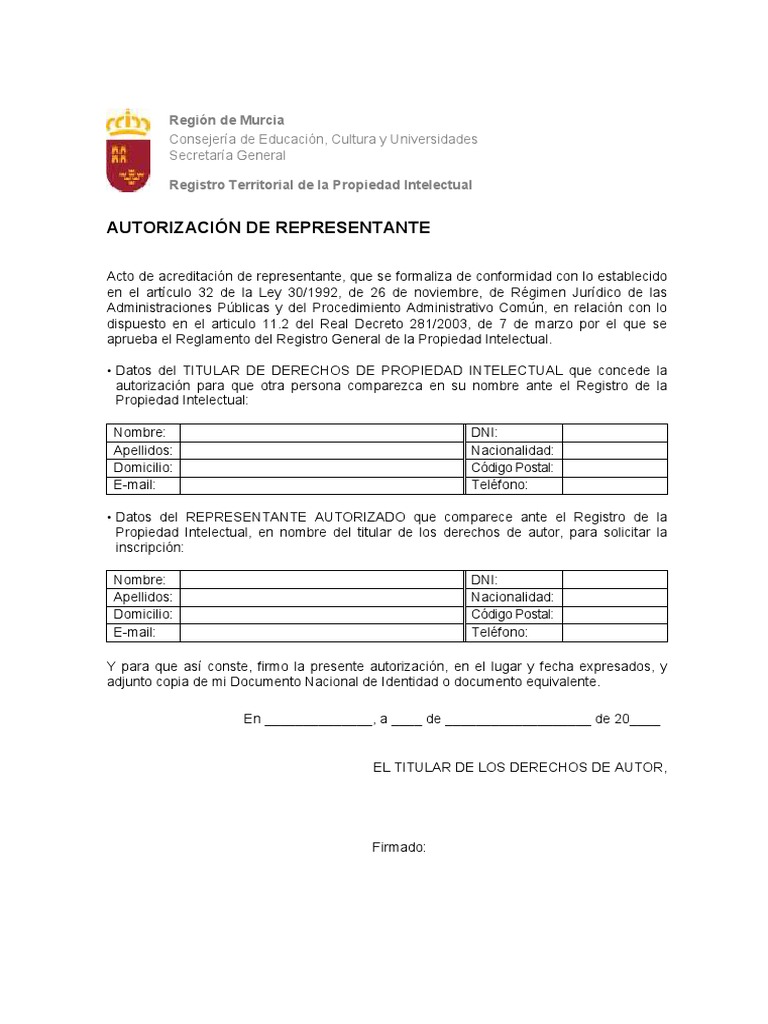 67018-67018-Autorización de Representante | PDF
