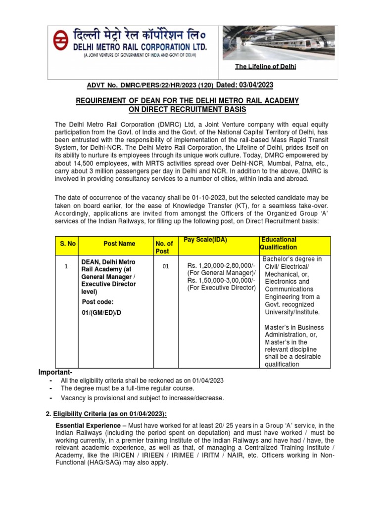 Advertisement For Dean DMRA To Upload Website | PDF