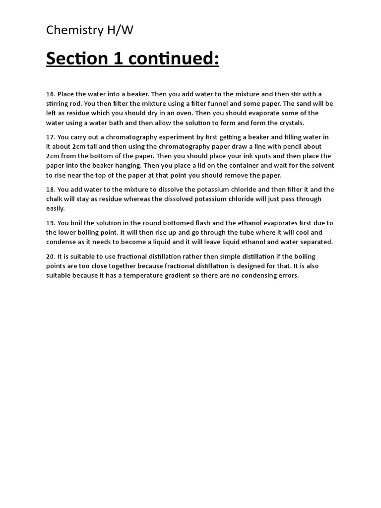 Chemistry Homework: Mixtures and Atoms | PDF | Atomic Nucleus | Proton