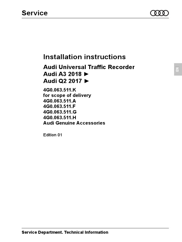 4G0063511K Front and Rear UTR Instructions | PDF
