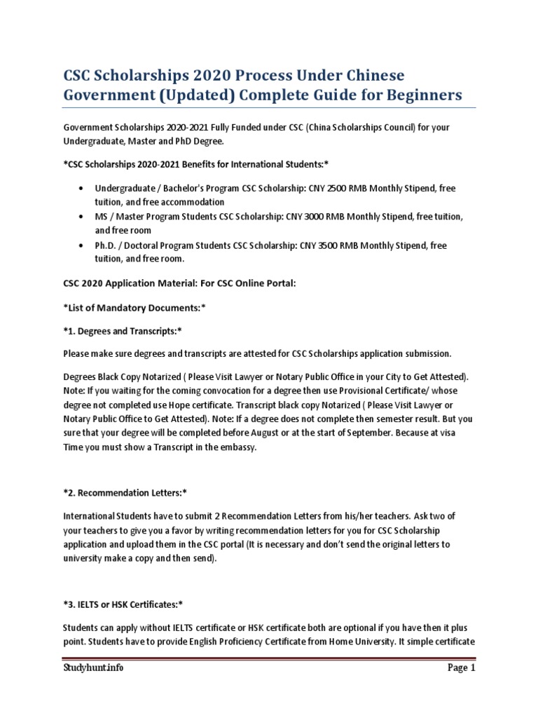 CSC Scholarship A Complete Guideline! | PDF | Notary Public | Travel Visa