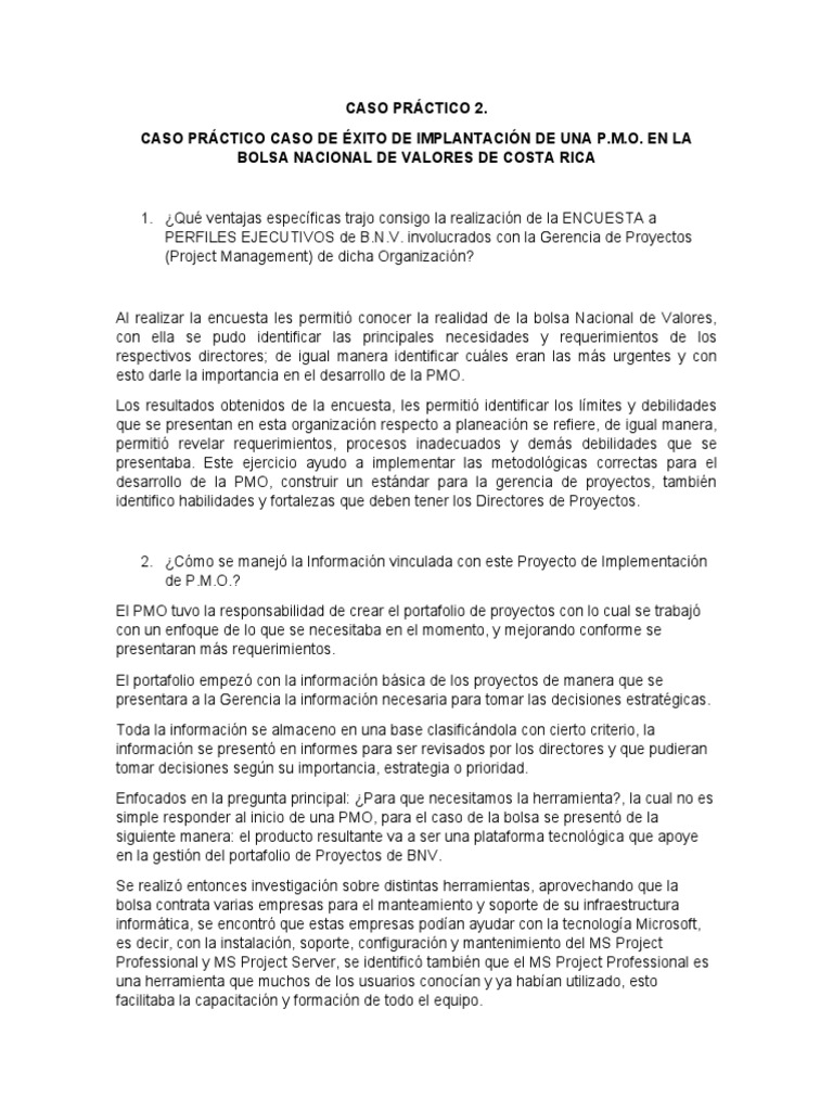 Caso Práctico 2 | PDF | Planificación | Informática