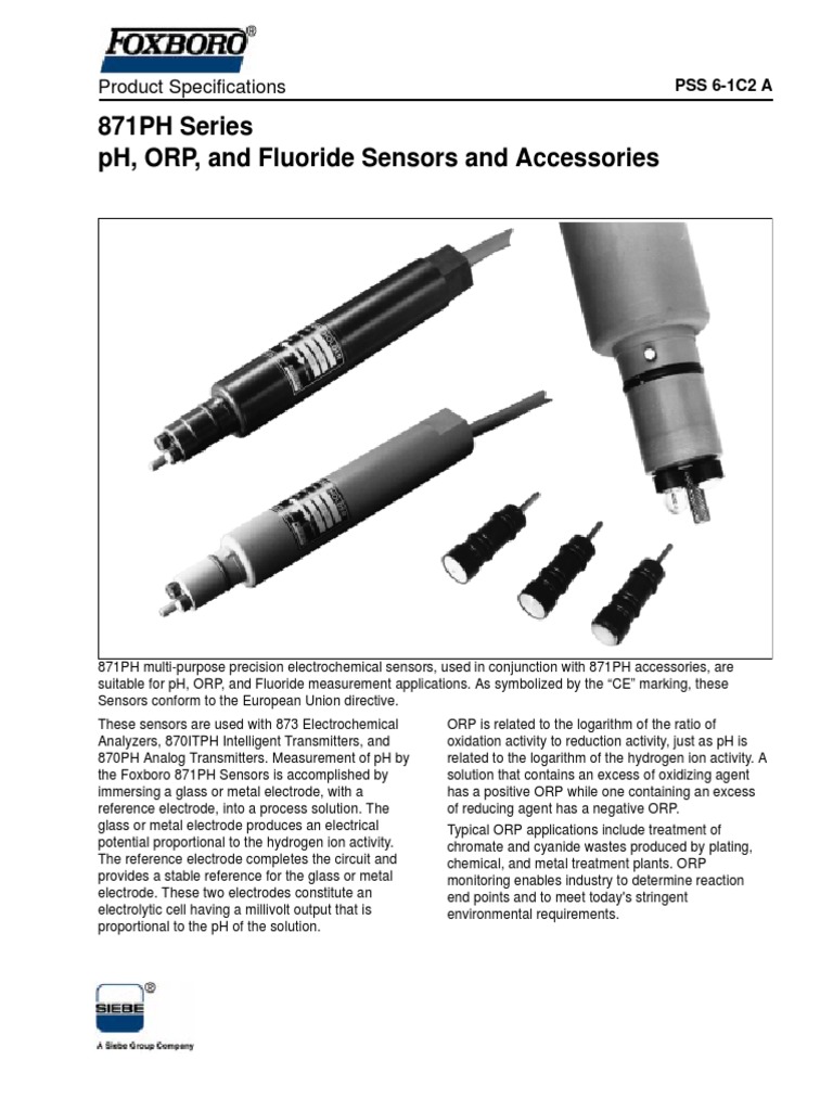 Foxboro 871 PH | PDF | Ph | Redox