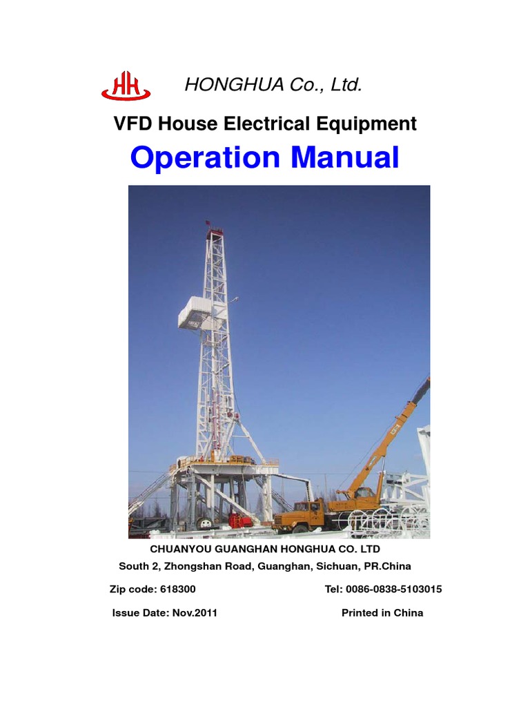 VFD House Electrical Equipment Operation Manual | PDF | Power Inverter ...