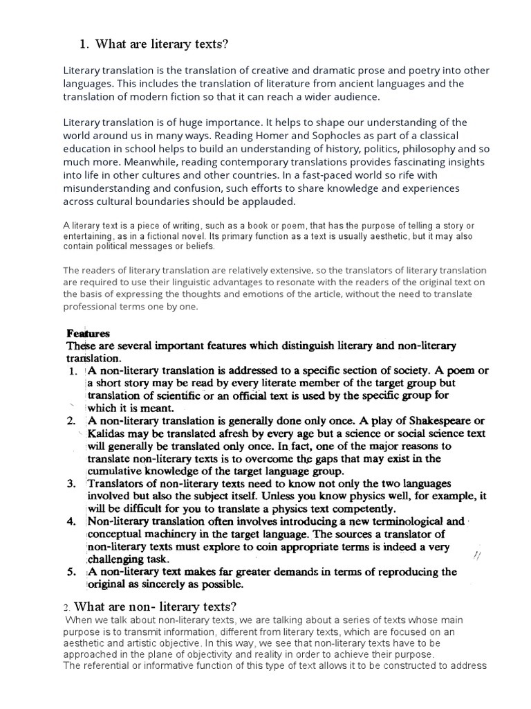 What Are Literary Texts | PDF