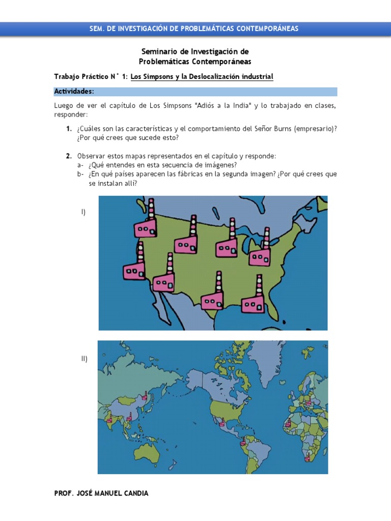 Sdi TP 1 - Los Simpsons y La Deslocalización | PDF