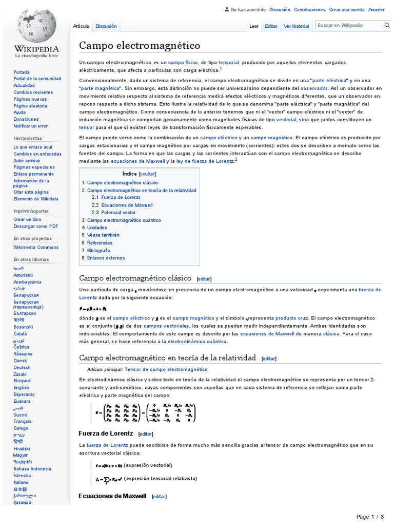 Campo electromagnético | PDF | Campo electromagnetico | Electromagnetismo